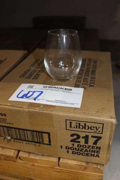 Case of Libbey 11 3/4 oz. stemless white wine glasses - Backes ...