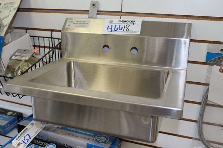 Mix Rite 18" stainless hand sink - Backes Commercial Auctioneers