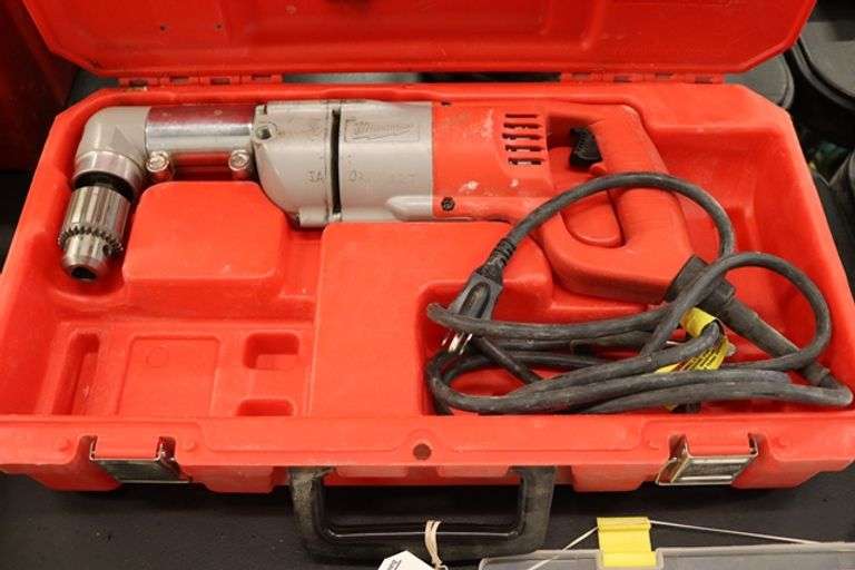 Milwaukee 1107-1 electric right angle drill with case - Backes ...