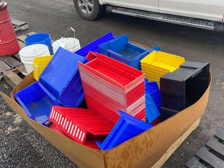 Plastic Inventory Parts Bins - Booker Auction Company