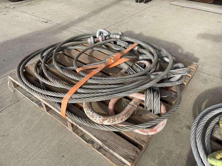 1" Cable Rigging with Crosby Clevis Shackles - Booker Auction Company