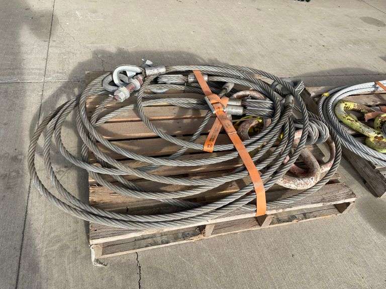 1" Cable Rigging with Crosby Clevis Shackles - Booker Auction Company
