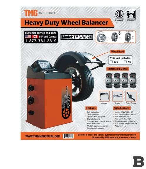 TMG-WB24 Heavy Duty Wheel Balancer - Booker Auction Company