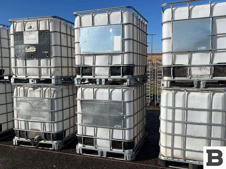 275 Gallon Plastic Shuttle Totes - Booker Auction Company