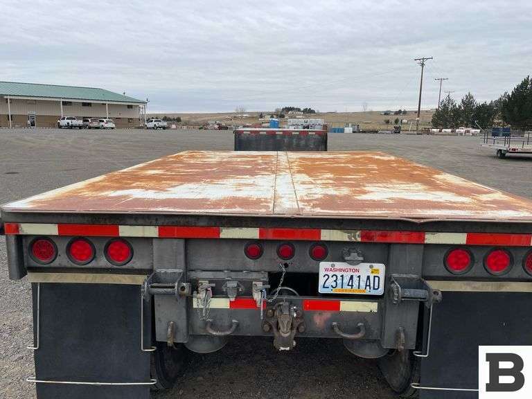 1990 Trail King Drop Deck Flatbed Trailer - Booker Auction Company