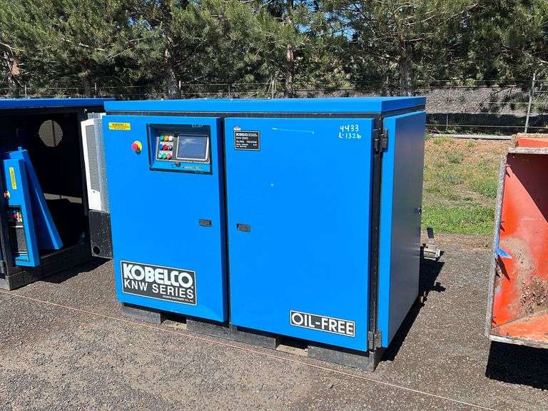 Kobelco KNW0-B/X Rotary Screw Air Compressor - Booker Auction Company