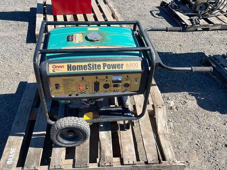 Cummins Onan Homesite Power 6500 Portable Generator - Booker Auction ...