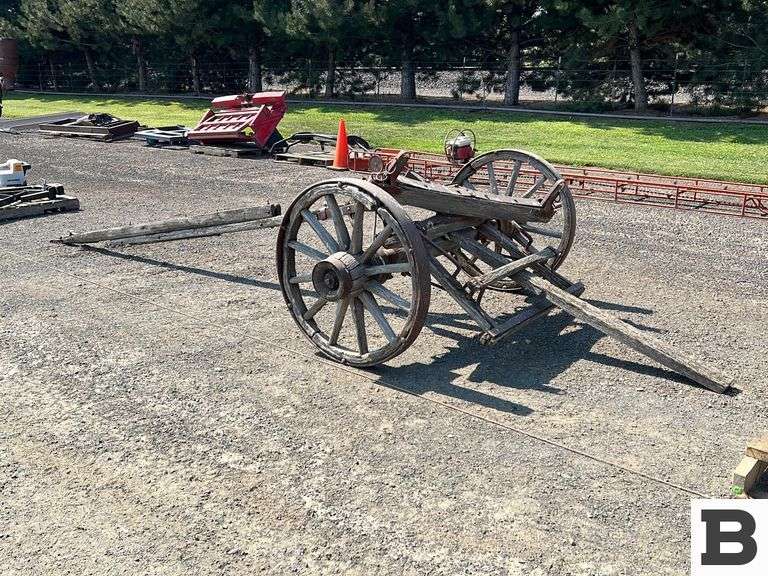 Antique Wagon Tongue and Front Axle - Booker Auction Company