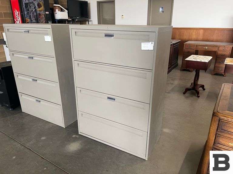 Lateral 4 Drawer File Cabinet - Booker Auction Company