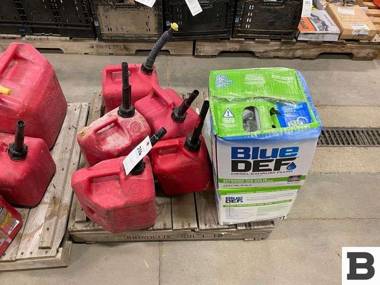 Blue Def, Gas Cans - Booker Auction Company