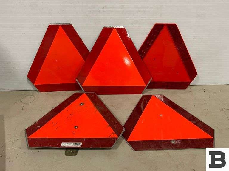 Reflective Slow Moving Vehicle Safety Triangles - Booker Auction Company Reflective Slow Moving Vehicle Safety Triangles - Booker Auction Company