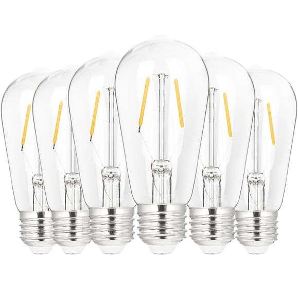 New Edison Light Bulb, Vintage E26 LED Bulbs Warm White 2700K 30 Watt ...