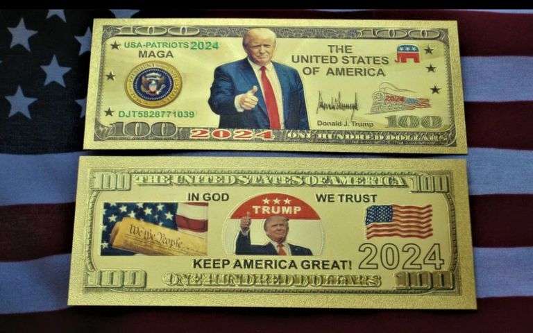 Gold President Donald Trump Banknotes 2024 - TRUMP 2024! MAGA ...
