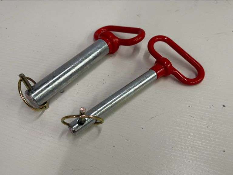 New (lot of 2) Red Handle Detent Pin,Head Towing Hitch Pin,Safety ...