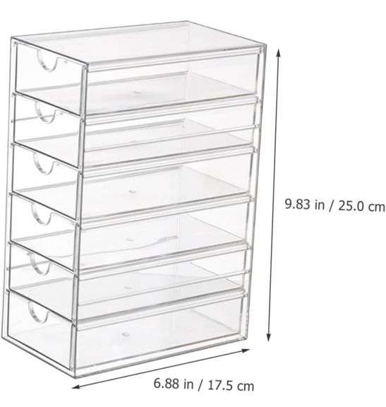 4 PCs clear plastic storage bins office table plastic storage drawers ...