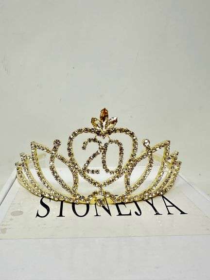 New STONEJYA 20 Birthday Tiaras Crowns Women 20th Birthday Queen Crowns ...
