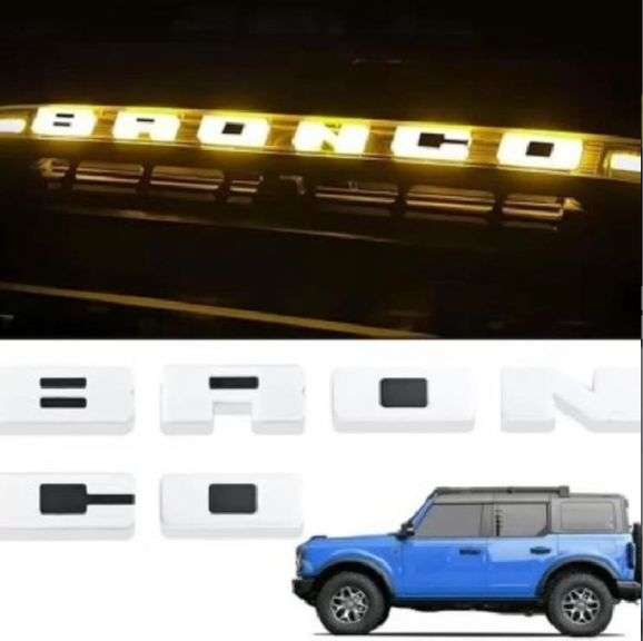 New Bronco Front Grille LED Letter Lights For 2021-Later - Bluegrass Bids