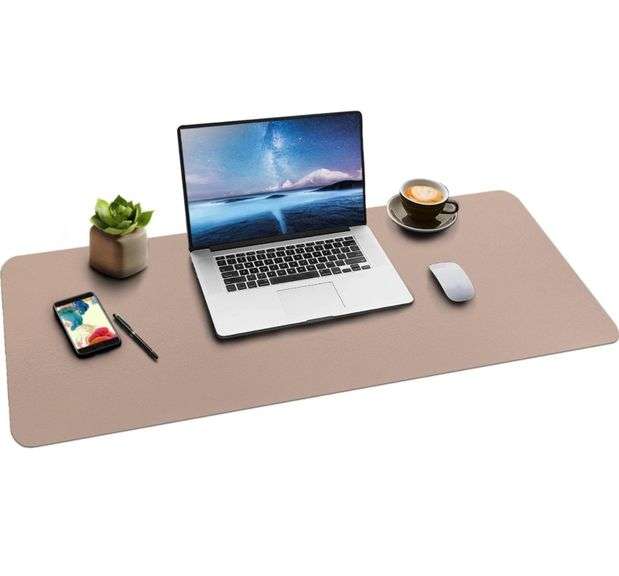 New Leather Desk Mat,47"x 24"XXX Large Business Desk Pad,Waterproof ...