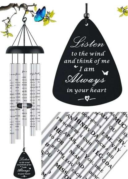 New Sympathy Memorial Wind Chimes for Outside Loss of Loved One ...