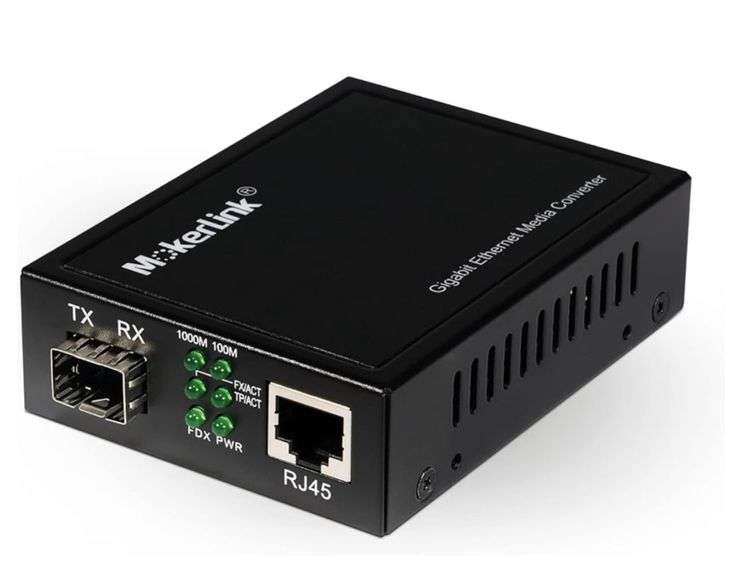 New MokerLink Gigabit SFP to RJ45 Converter, Fiber to Ethernet Media ...