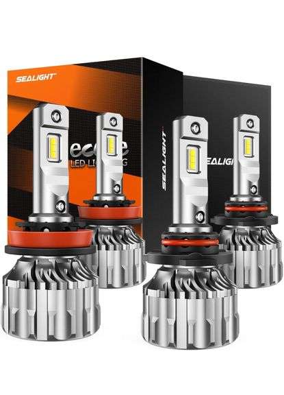 New H11/H9/H8 9005/HB3 Bulbs Combo, 56000 Lumen 600% Brightness 6500K ...