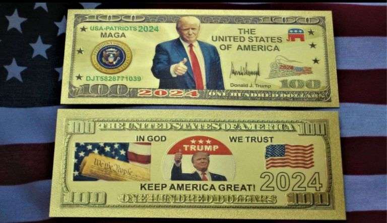 Gold President Donald Trump Banknotes 2024 - TRUMP 2024! MAGA ...