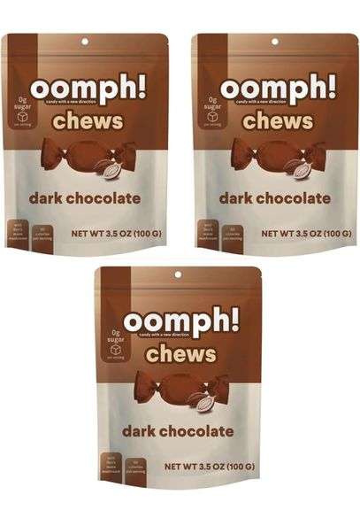 New Oomph! Sweets Dark Chocolate Keto Taffy Candy, Low Carb, Low Sugar ...