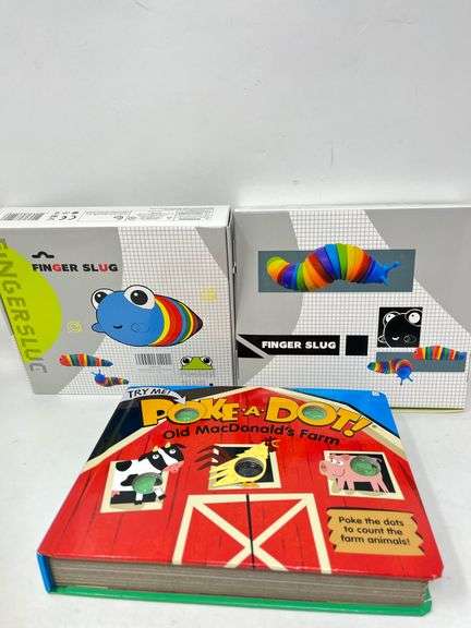 New small lot of fidget toys for young children. Poke a dot fidget book ...