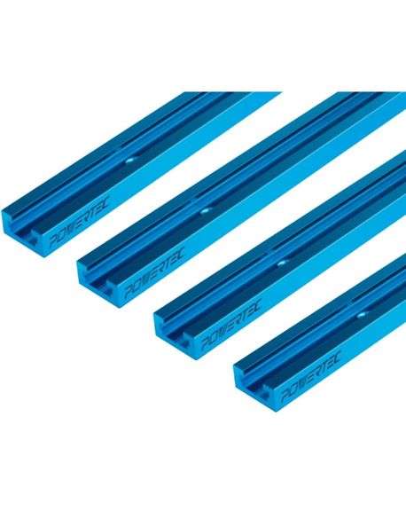 New POWERTEC 71373 48 Inch Double-Cut Profile Universal T-Track with Predrilled Mounting Holes ...