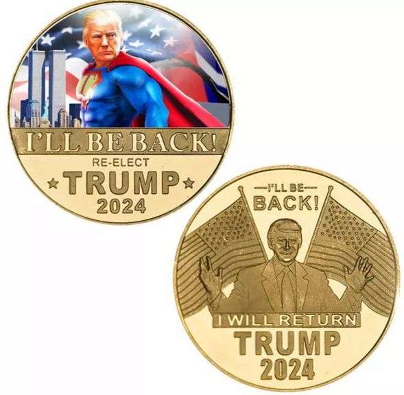 Donald Trump 45th President Gold Commemorative Coin 2024 MAGA ...