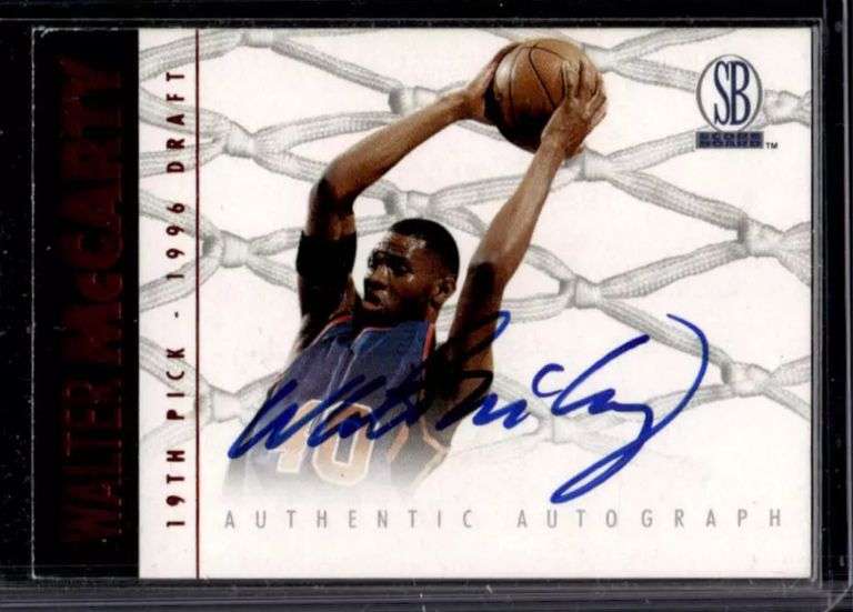 Vintage Walter McCarty 1997-98 Score Board Authentic Autograph Red Foil ...