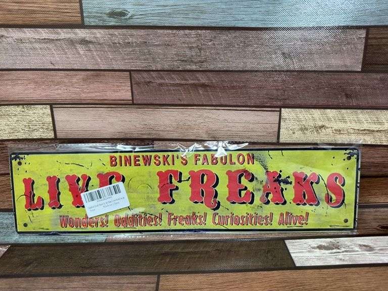 New Carnival Freak Show Sign Vintage Metal Sign 16x4inch Tin Sign ...
