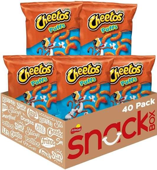 New Cheetos Cheese Flavored Snacks, Puffs, 0.875 Ounce (Pack of 40) use ...