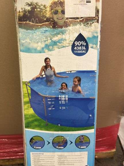 Avenlur Stainless Steel above Ground Swimming Pool, 10 foot, with Easy ...