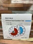 Secura 60-Minute Visual Timer 7.5-Inch Mechanical Countdown Timers for ...