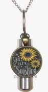 You are My Sunshine URN Cremation URN Necklace,Sunflower URN,Sunflower ...