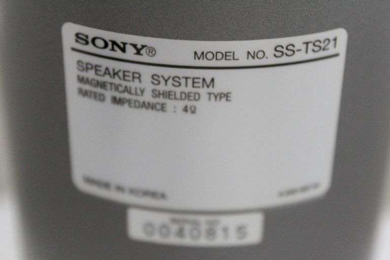 Sony Speaker System Model No SS-TS21 - two speakers - Bunting Online ...