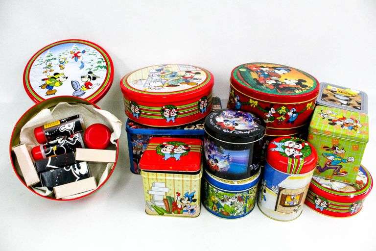 Disney Collection, includes metal decorative tins (variety of sizes ...