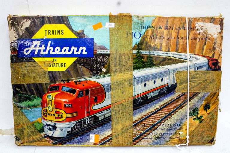 Train collection, includes Vintage Athearn trains in miniature Santa Fe ...
