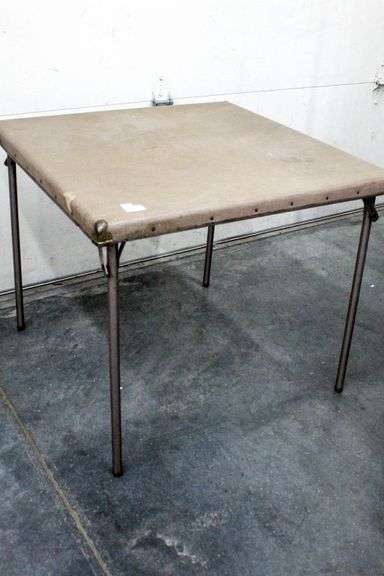 Vintage Samsonite Card Table - folding leg table - by Shwayder Bros ...