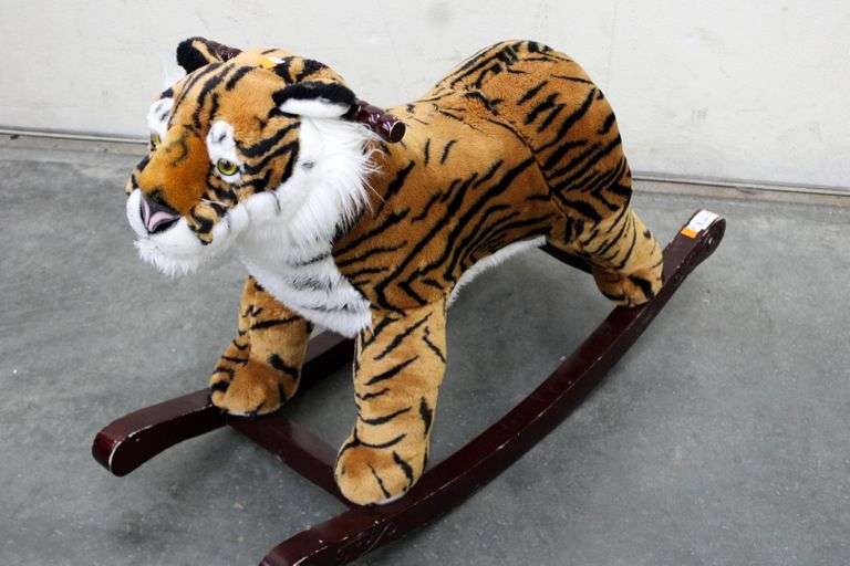 Plush tiger rocking toy. - Bunting Online Auctions