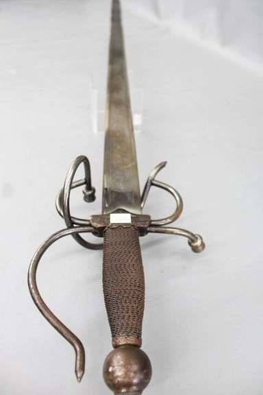 Toledo steel sword, made in Spain with twisted wire grip and wrist ...