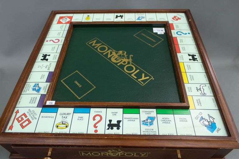 Monopoly premier wood luxury board game, with four pull out drawers. No ...
