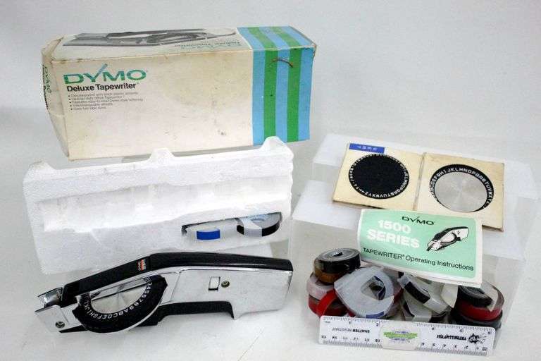 Dymo deluxe tapewriter, with letter wheels -and- tape. - Bunting Online ...