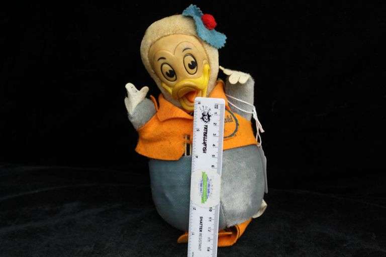 Vintage Donald Duck Roly Poly Rubber Faced Tinkle Bells Walt Disney ...
