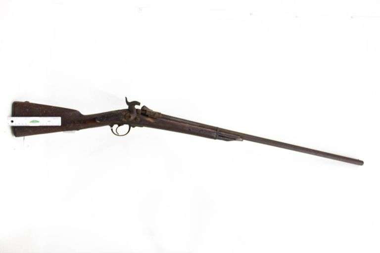 19th century French Tabatiere rifle. Around 1870 the stocks were cut ...