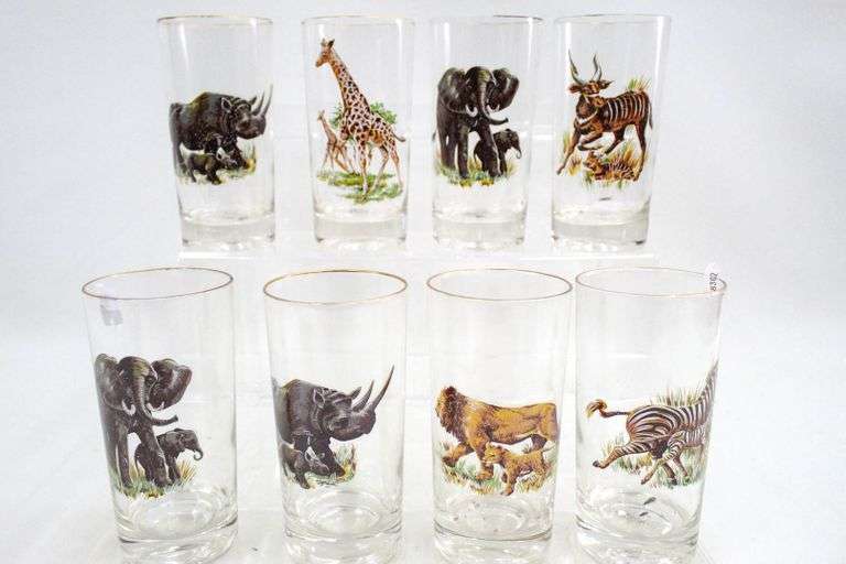 Safari Animal Drinking Glasses and Tumblers - Bunting Online Auctions