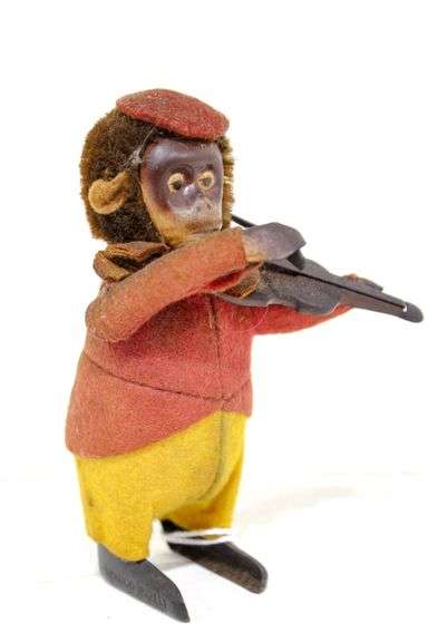 Vintage Schuco Wind Up Monkey Violin Player Toy , no winding key ...