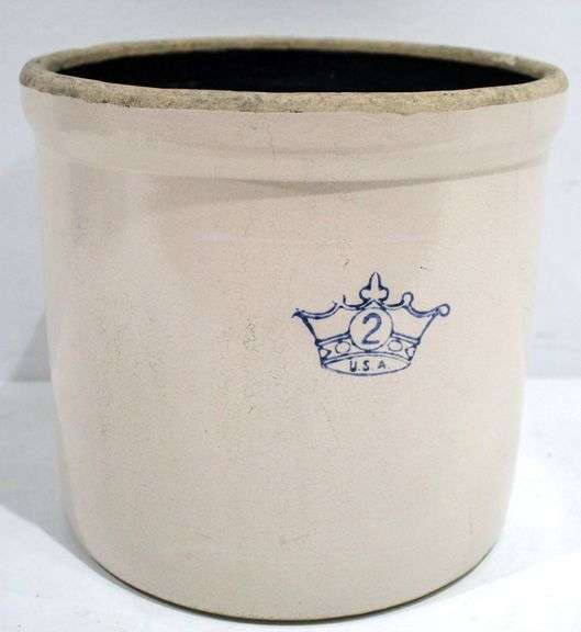 Robinson Ransbottom 2 Gallon Crock, Crown Mark - 9 x 10 - Bunting ...