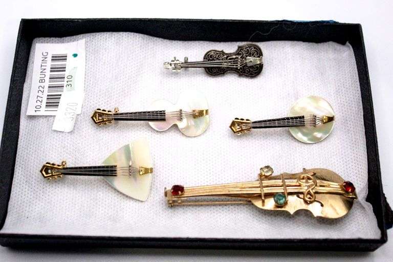 Detailed Stringed Instrument Pins made in West Germany. The detail on ...